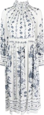 Erdem Femme, Robes, Blanc, Taille: 40 FR Draped Midi Shirt Dress