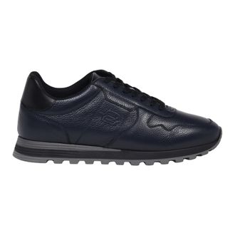 Baldinini Tumbled Leder Sneaker - - Shoes - Herren - Blau - 45 EU