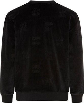 HUGO BOSS Sweatshirt VELORO in hochwertiger Velours-Optik