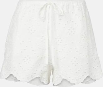 Poupette St Barth Short Cruse en coton à broderies anglaises
