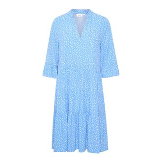 Saint Tropez Ausgestelltes Kleid mit R&uuml;schen-Details - - Dresses - Damen - Blau - XS