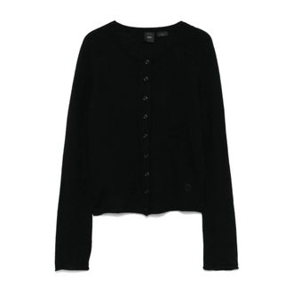 Pinko Schwarzer Strick-Cardigan im Casual-Look - - Knitwear - Damen - Schwarzk - L
