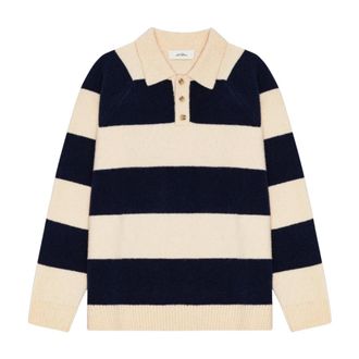 Les Deux Gestreiftes Melange-Strick-Polo - - Tops - Herren - Mehrfarbig - S