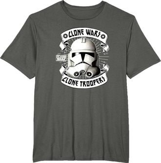 Star Wars The Clone Wars Troopers Helmet Poster T-Shirt
