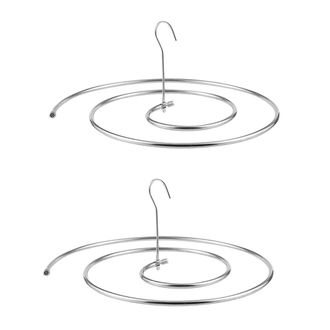 Aboofan 2 St&uuml;ck W&auml;schest&auml;nder, Spirale, Edelstahl, f&uuml;r Bettdecken, Kleiderb&uuml;gel, platzsparend, f&uuml;r W&auml;sche zu Hause