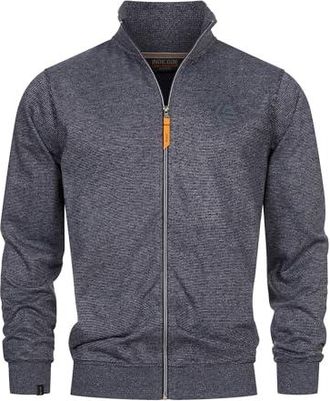 Indicode Hommes INYanic Cardigan | Veste Sweat à col Montant Navy L