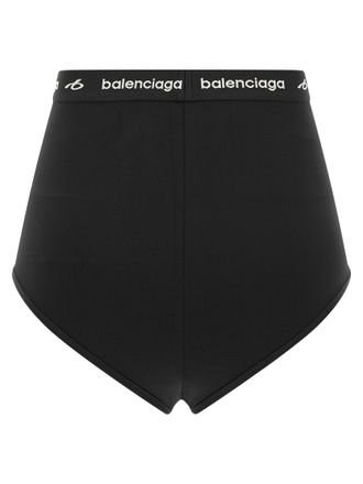 Balenciaga Logo-Embroidered Technical Briefs - Black