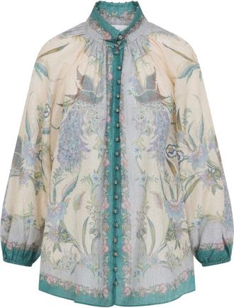 Zimmermann Blouse Indra Billow - Femme - Blouses et Chemises - Multicolore - Taille: 42 FR