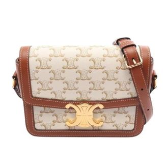 Celine Sac bandouli&egrave;re vintage doccasion - Femme - Pre-owned - Beige - Taille: ONE Size