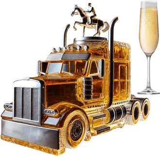 Generic Alkoholkaraffe, Whiskey-Flasche im LKW-Stil | Beh&auml;lter 375 ml (38 cl) f&uuml;r B&uuml;ro mit Deckel f&uuml;r Geburtstag Haus Hochzeit Bar