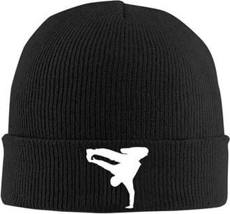 Generic Break Dance Femme Homme Bonnet &Agrave; Revers Chaud Bonnet dhiver Doux Bonnets Tricot&eacute; pour Patinage Ski Hiver