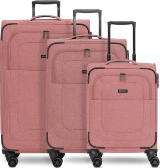Redolz Koffer-Set 3-teilig f&uuml;r Damen & Herren | leichte & stabile Reise-Trolleys, hochwertiges Softcase, 4 Doppelrollen & TSA-Schloss |erweiterbar mit Dehnfa