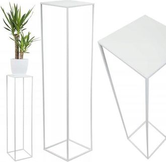 HowHomely Support de fleur en métal blanc hauteur 100 cm solide et robuste pour la décoration de salon, chambre à coucher ou bureau