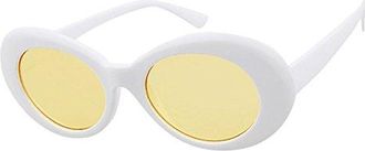 Generic Lunettes de soleil r&eacute;tro unisexes ovales avec filtre &agrave; lumi&egrave;re bleue (multicolore, taille unique)