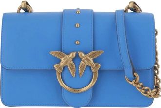 Pinko Pinko, Femme, Sacs, Bleu, Taille: ONE Size Sac bandouli&egrave;re en cuir