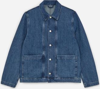 Arket Overshirt Aus Denim -Blau
