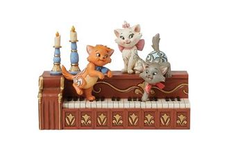 Enesco Disney Traditions Collection par Jim Shore Les Aristochats Jouant sur Un Piano Figurine en résine Peinte à la Main Figurines Disney Classiques Décorat