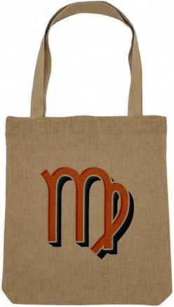 Fabulous Sac Shopping Tote Bag Aspect Lin - Vi&egrave;rge Signe astrologie Zodiaque Astres M&eacute;taphore Symbole Figure Allegorie - Sac de Courses Toile Epaisse 360g Beig
