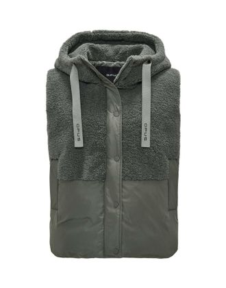 OPUS Damen Weste | Outdoorweste WINDUS Loose aus Material Mix dark sage, 42