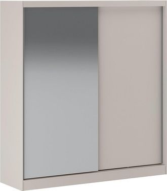 Vente-Unique Kleiderschrank mit 2 Schiebet&uuml;ren - Mit Spiegel - 200 cm - Beige - OCHIRA
