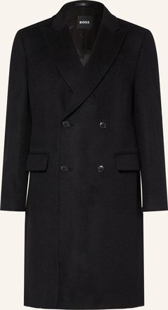 HUGO BOSS Mantel Hyde Mit Alpaka schwarz