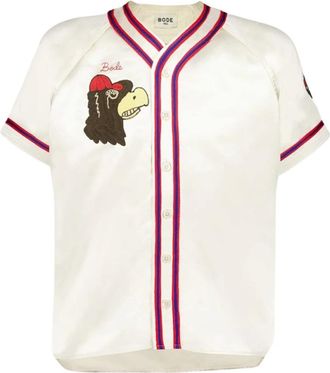 Bode Homme, V&ecirc;tements de nuit et de d&eacute;tente, Beige, Taille: S Redtail Baseball Shirt