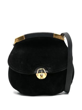 Gucci sac porté épaule en daim - Noir