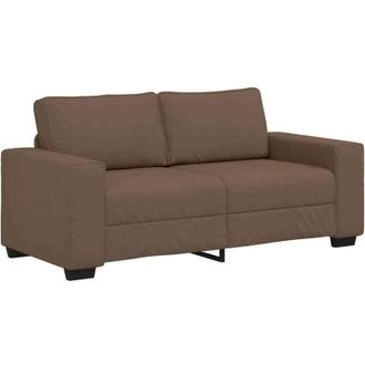 vidaXL 2-Sitzer-Sofa Braun 140 cm Stoff Vidaxl