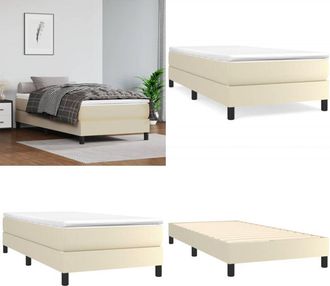 vidaXL Bettgestell Creme 80x200 cm Kunstleder - Bettesrahmen - Schlafzimmerm&ouml;bel - Kunstlederbettrahmen - Doppelbett - Boxspringbett - Home & Living
