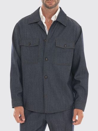 HUGO BOSS Surchemise en pure laine avec col classique et poches plaqu&eacute;es &agrave; rabat