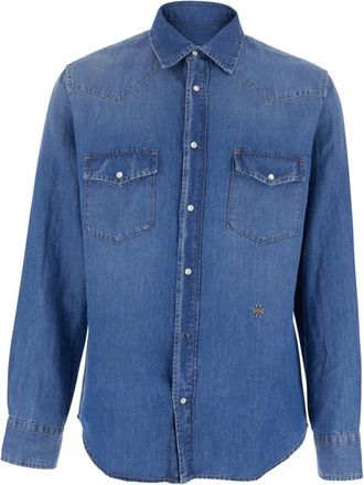 Jacob Cohen Homme, Chemises, Bleu, Taille: XL Chemise Western en Denim
