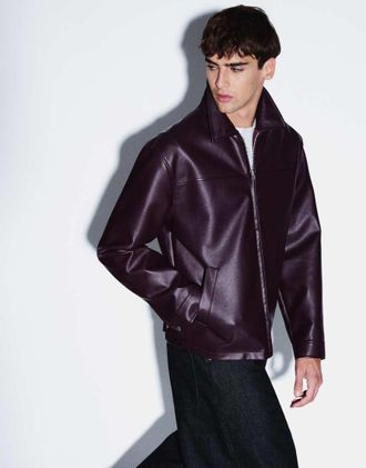 Asos veste harrington bordeaux-Rouge