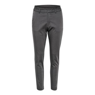 Kaffe Schmale Chino Hose Dark Shadow - - Trousers - Damen - Grau - 2XL
