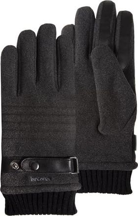 Isotoner Gants homme tatciles, chauds, doubl&eacute;s en imitation micro-fourrure, L/XL, gris