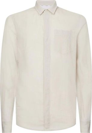 Calvin Klein Homme, Chemises, Beige, Taille: S Chemise en lin et coton