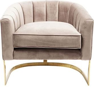 Kare Design Design Sessel Pure Elegance, Lounge Sessel, Beige, edler Sessel, Schminktischstuhl, (H/B/T) 71x77x70cm