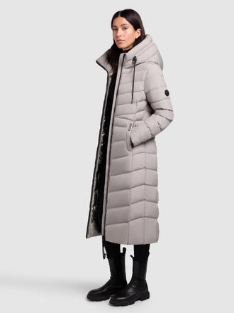 Khujo Steppmantel KHUJO INGRAM4, Damen, Gr. XXL, grau (blizzard grau), 100% Polyester, unifarben, regular fit, eingesetzt elastischer Bund, M&auml;ntel Steppmant