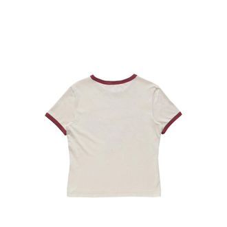 Acne Studios Mens Logo Print Cotton T-Shirt Neutrals T-Shirts And Polos