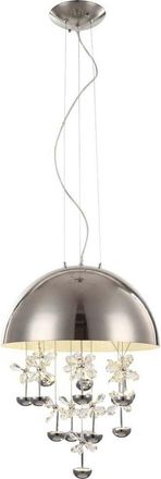 Globo Lighting Led H&auml;nge Leuchte Kristall Blumen Pendel Lampe Ess Zimmer Beleuchtung Decken Strahler Globo 15998