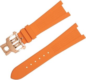 Generic TYKHGFS for Strap for Watchband 5711/5712 Interface Wristband Accessories Fluororubber WatchBands Gold End Link