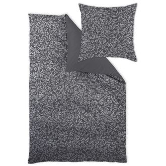 Curt Bauer Mako-Brokat-Damast Bettw&auml;sche Skagen schattengrau Kissenbezug einzeln 80x80 cm