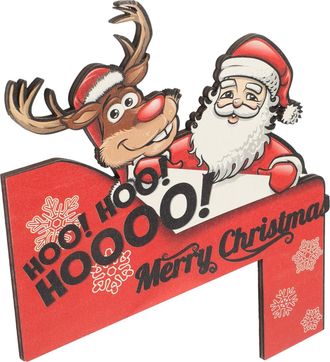 Hemobllo Holz Weihnachtsdeko Türrahmendekor Weihnachtstür Eckdekor Aus Holz Für Weihnachtsparty Fensterdekor Heimornament