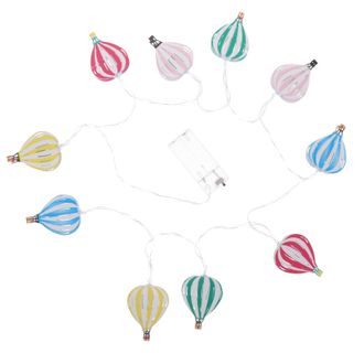 Luxshiny Led Lichterkette Hei&szlig;luftballon Mit Batterie Eisen Warmwei&szlig; 1,65m Mit 10 Led Dekorative Innenbeleuchtung F&uuml;r Weihnachten Hochzeit Und Party