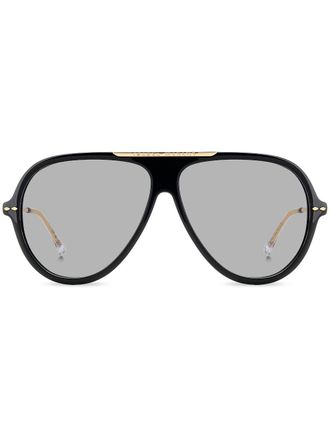 Isabel Marant lunettes de soleil &agrave; monture pilote - Noir