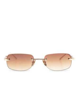 Leisure Society lunettes de soleil rectangulaires Meursault - Or