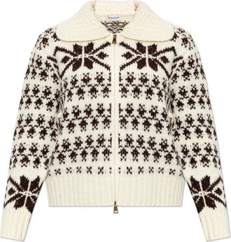 Moncler Femme, Pulls, Beige, Taille: 36 FR Cardigan en laine