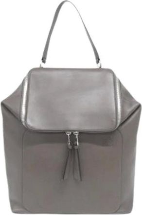 Loewe unisex, Pre-owned, Brun, Taille: ONE Size Sac &agrave; dos en cuir Pre-owned