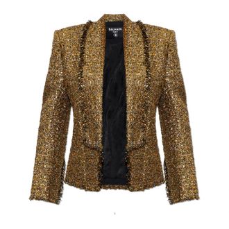 Balmain Pailletten-Tweed-Blazer - - Jackets - Damen - Gelb - L