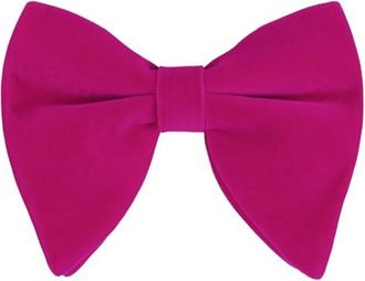 Alizeal Noeud papillon pr&eacute;-nou&eacute; classique pour homme, couleur unie pour f&ecirc;te de mariage, smoking formel, noeud papillon surdimensionn&eacute;, Magenta (velours), tai