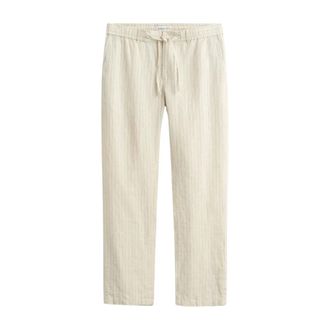 GANT Homme, Pantalons, Beige, Taille: XL Pantaloni in lino a righe